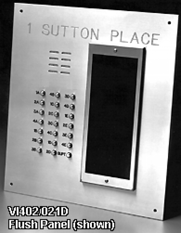 84 Butt Vip Panel-Flush-W/Dir.. Less (Optional) Back Box--With Built-In ...