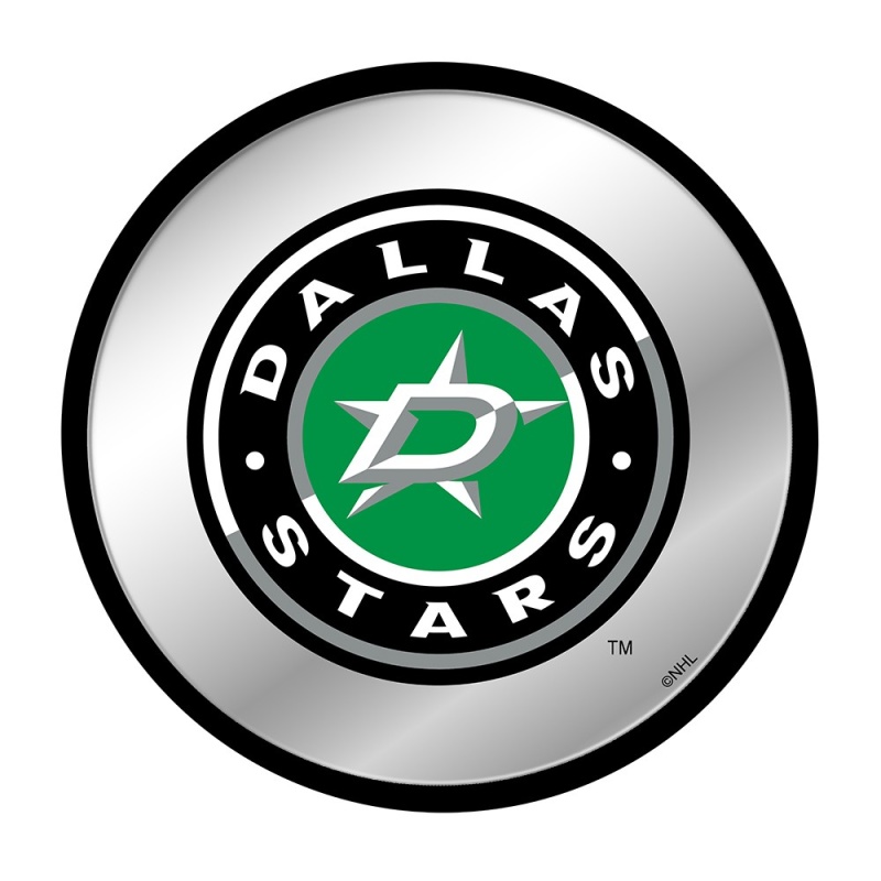 Dallas Stars: Secondary Logo Modern Disc Mirrored Wall Sign