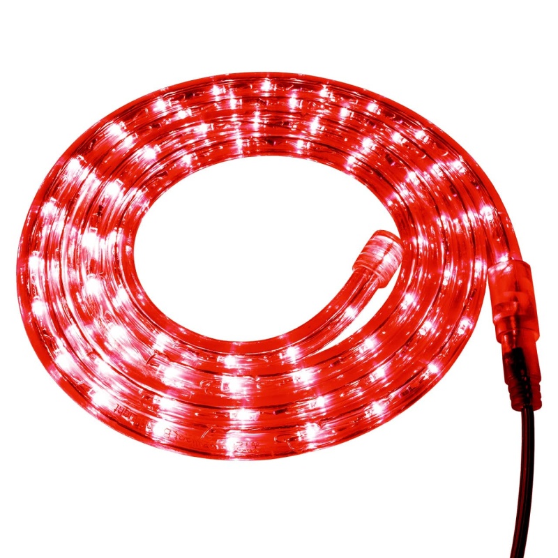 Custom Cut Red LED Rope Light - 120 Volt