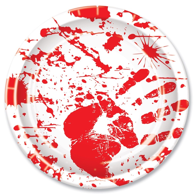 Buy Bloody Handprints Plates Online - Unique Halloween Dinnerware