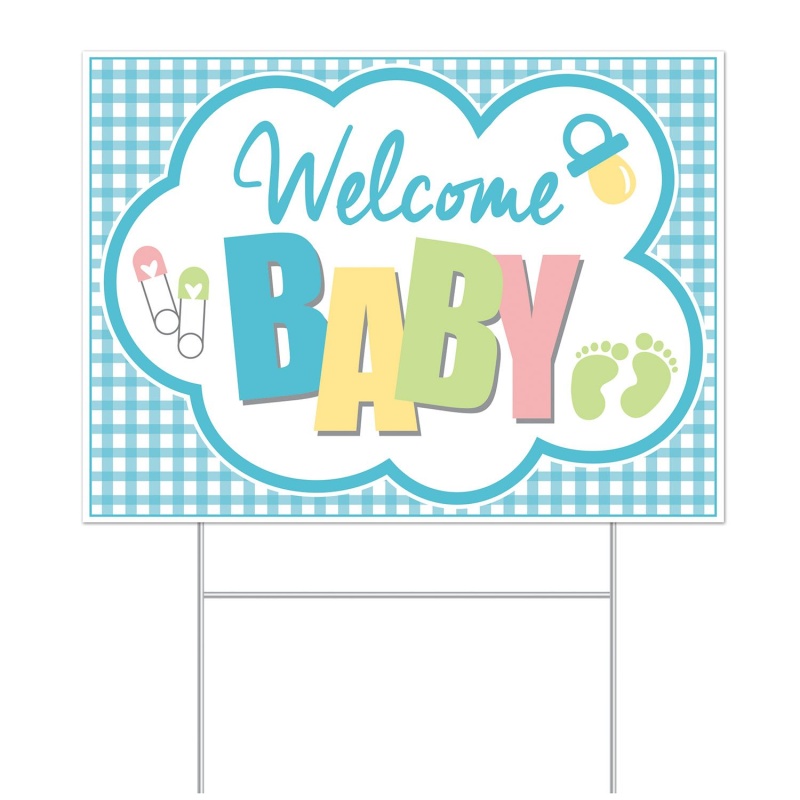 Buy Plastic Welcome Baby Yard Sign Online - Celebrate New Arrival