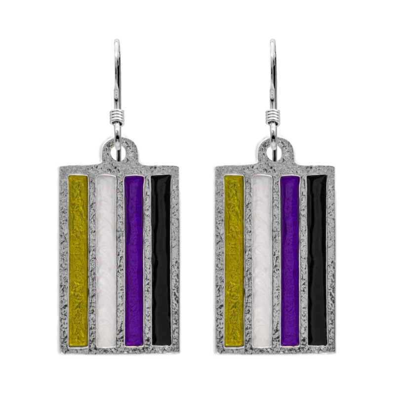 Buy Non Binary Pride Flag Earrings Online - Badali Jewelry