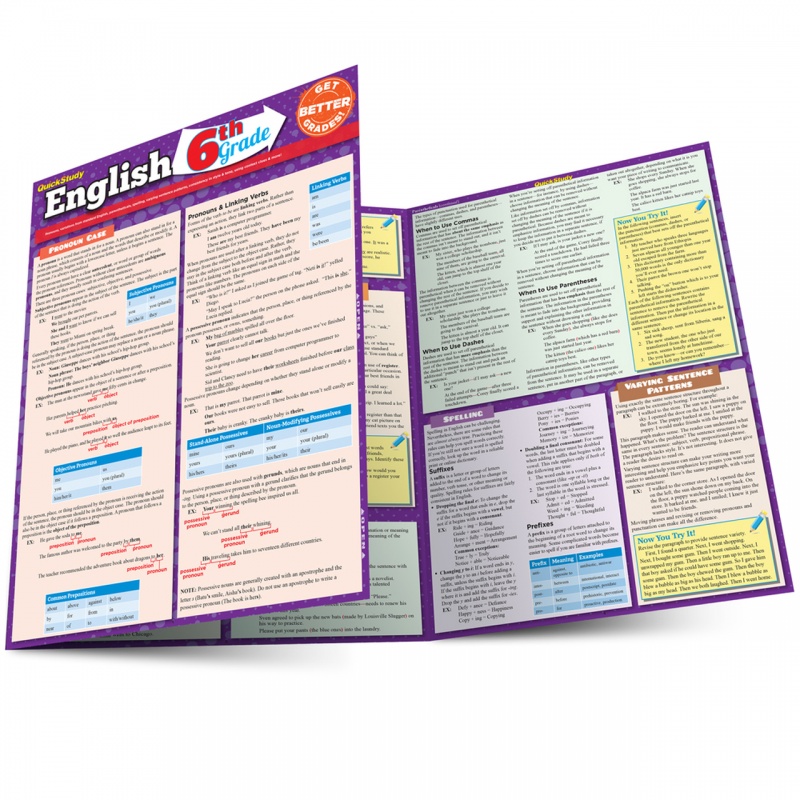 Quickstudy English 6Th Grade Laminated Study Guide