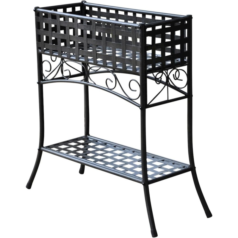 International Caravan Mandalay Iron Rectangular Plant Stand | New Products