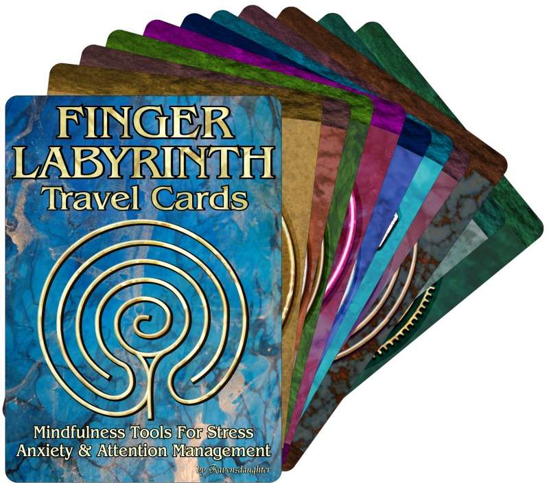 Finger Labyrinth Travel Cards 21-Count Pack - Mindful Tracing Art For ...