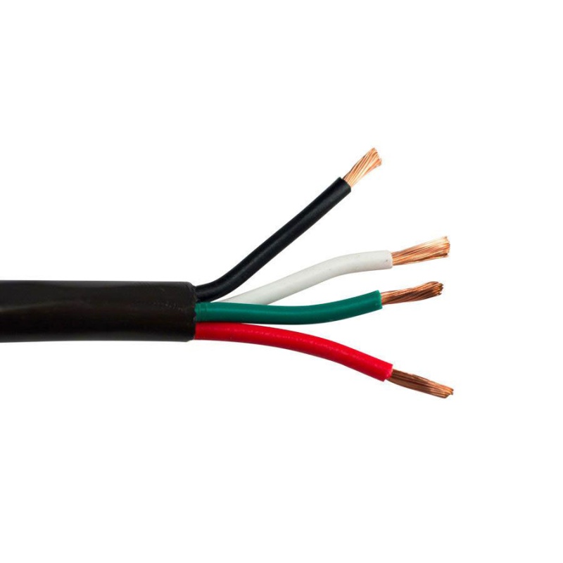 Plenum Security Cable, Black, 16/4 (16 Awg 4 Conductor), Stranded, Cmp ...