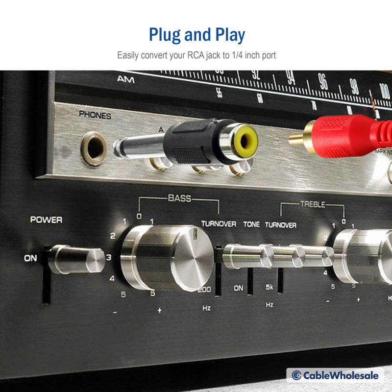 Rca Female To 1/4 Inch Phono/Mono Adapter