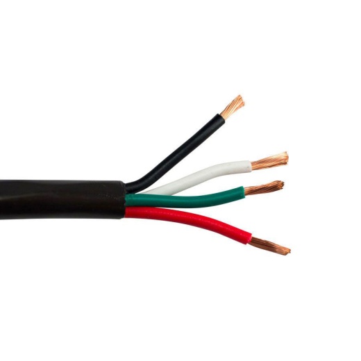 Plenum Security Cable, Black, 16/4 (16 Awg 4 Conductor), Stranded, Cmp ...