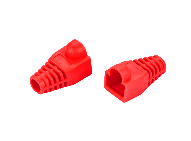 RJ45 Strain Relief Boots for Ethernet Cables - Red