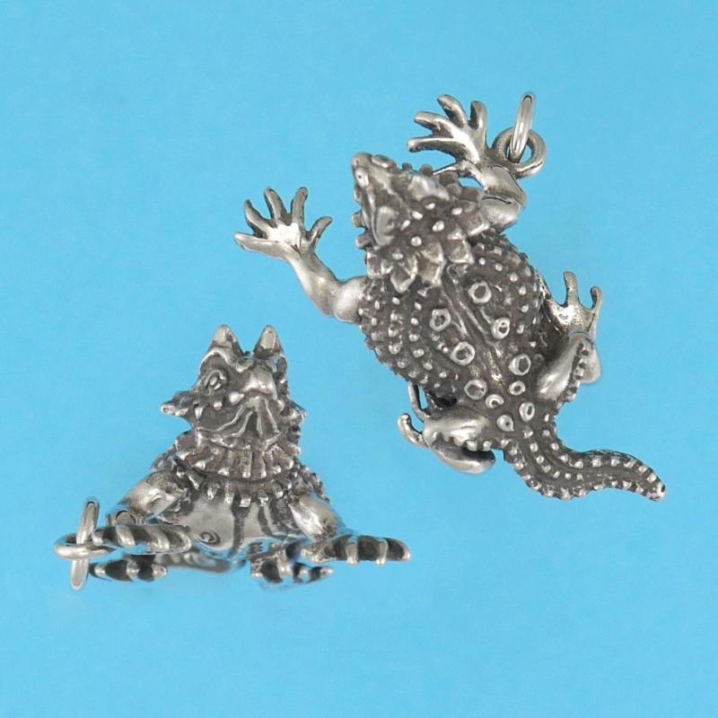 Buy Horned Toad Pendant Online - Sterling Silver Jewelry by Charmworks