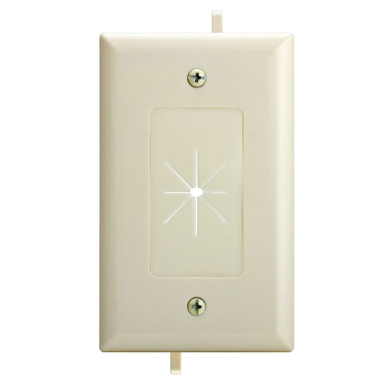 Cmple One-Gang Wall Plate - Lite Almond for Low-Voltage Cable Management