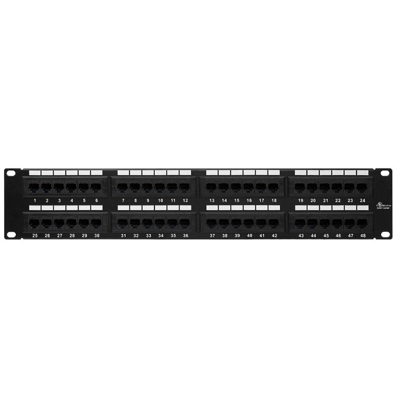 Buy 48 Port Cat5e Patch Panel Online - CMPLE 2U 19 Inch Rack or Wall Mount