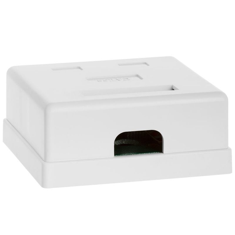 Cmple - 2 Port Cat5e Surface Mount Box, Rj45 Cat5 Dual Port Surface ...