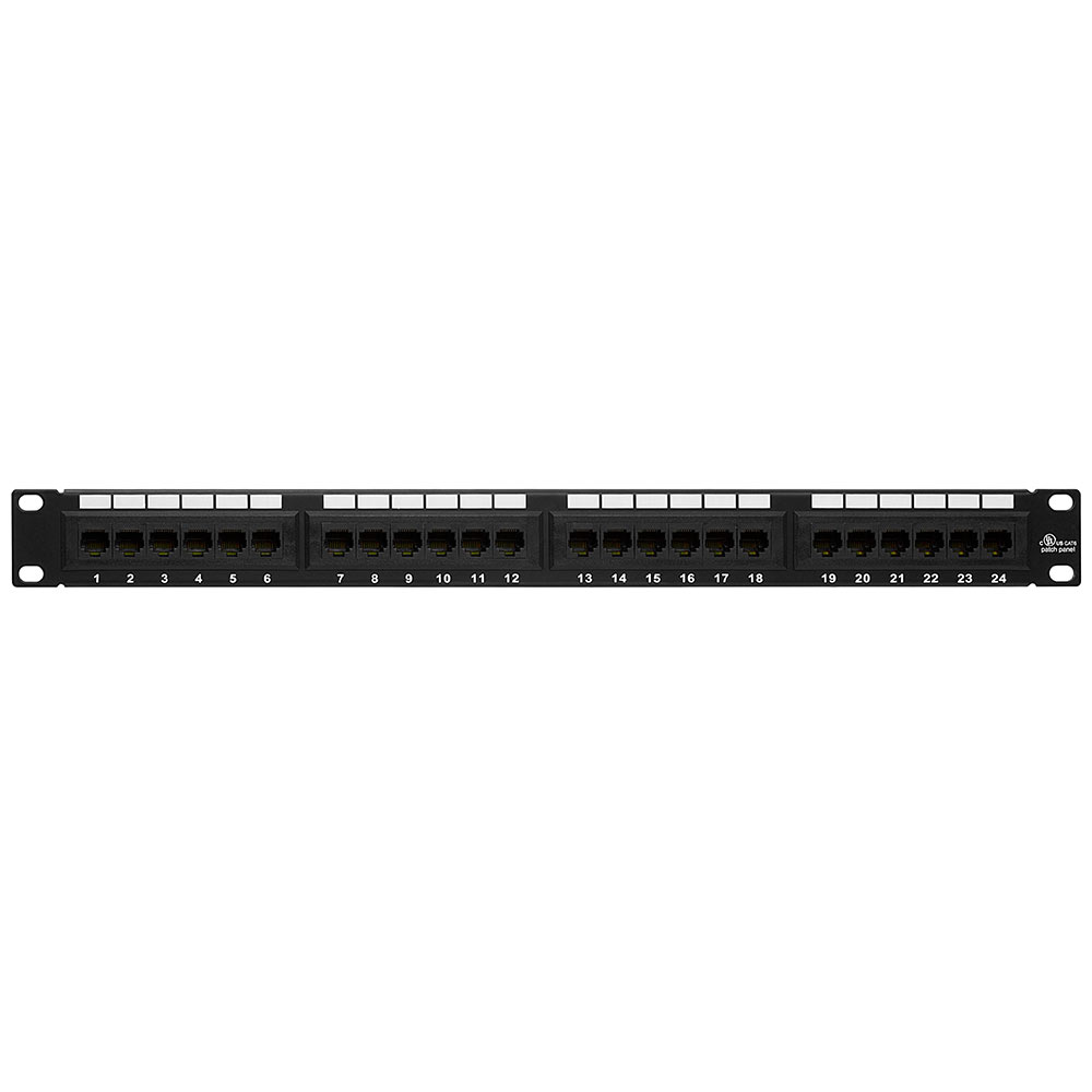 Cmple - 24 Port Cat6 Network Patch Panel, Cat 6 Rackmount Wall Mount ...