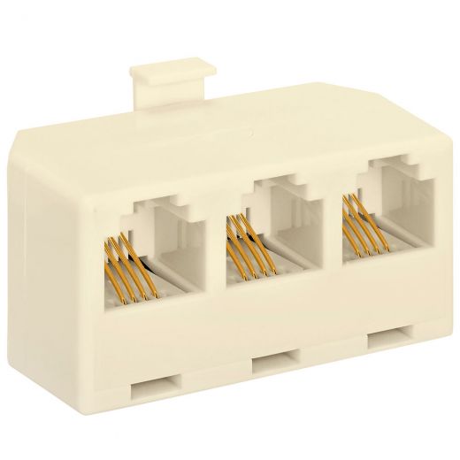 Buy Rj11 Triplex Jack Adapter Ivory Online | CMPLE