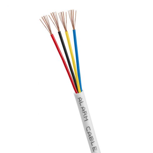 Buy 22/4 Gauge AWG Alarm Security Wire Cable Online - 500 Feet White ...