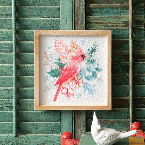 Buy Cardinal Framed Art Online - Winter Wonderland Decoration