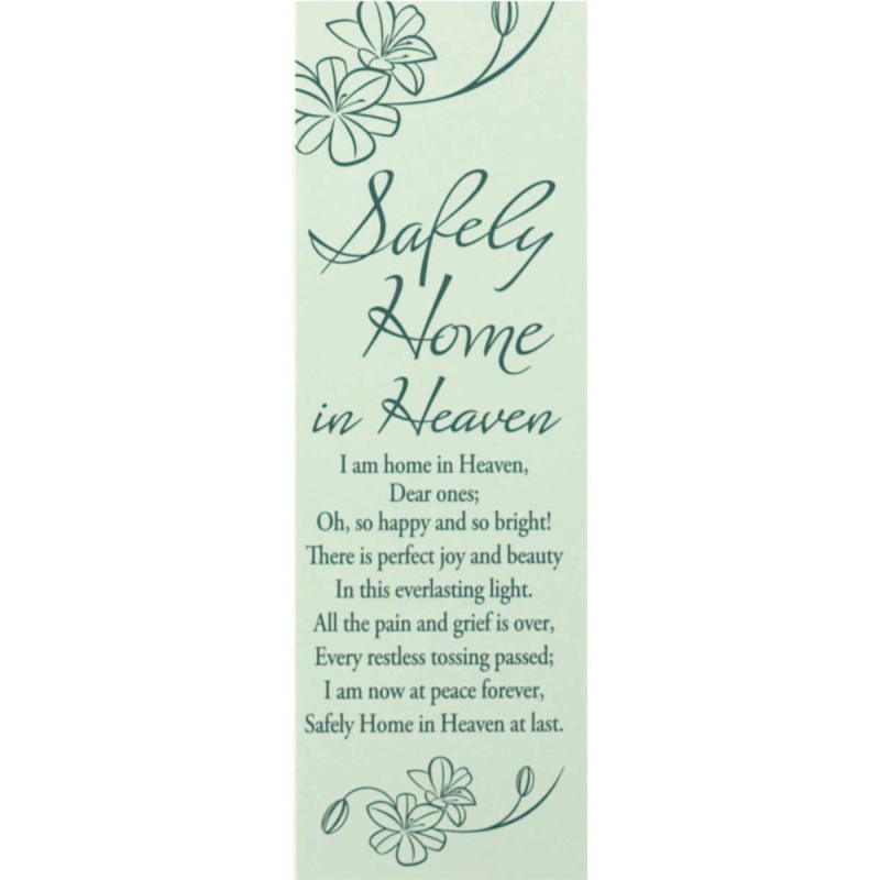 Packaged Bookmarks Safely Home In Heaven - Buy Online