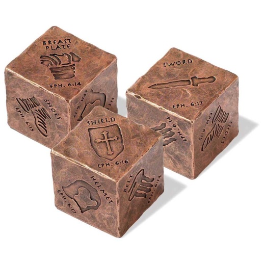 Full Armor of God Copper Desktop Cube | Christian Home Decor Accessories