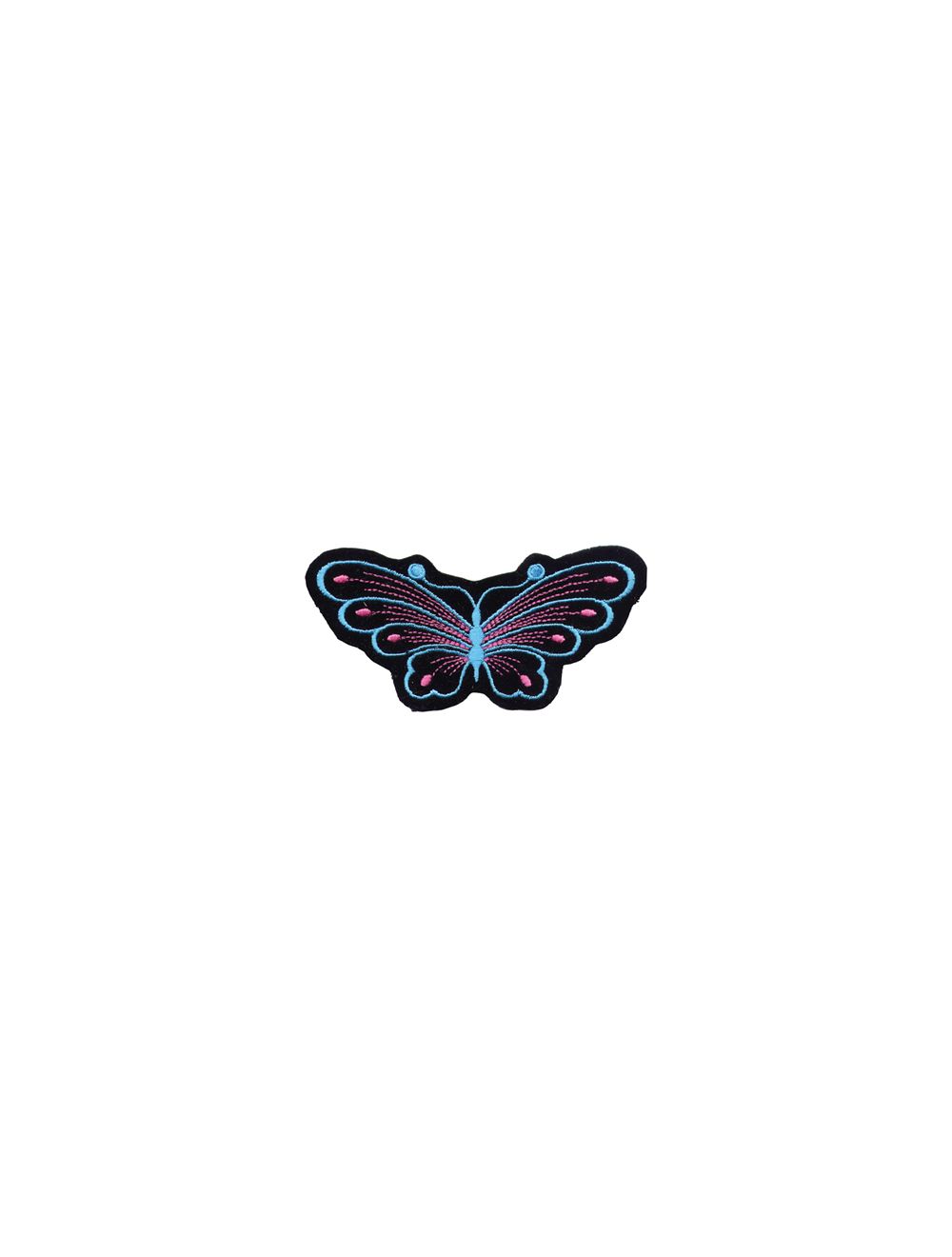Black/Blue Butterfly Motorcycle Patch