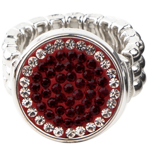 Buy Stretch Snap Ring - Siam/Crystal (Ruby/Crystal) Online - Show Team ...