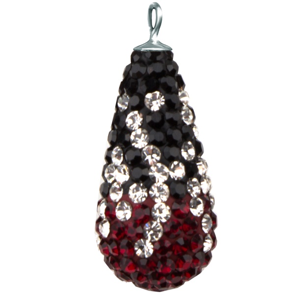 Buy Game Time Bling 11X22mm Teardrop W/Sterling Silver Loop - Siam/Jet ...