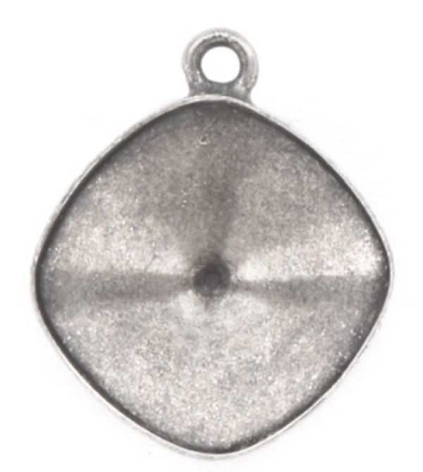 Buy 12X12mm Square Lozenge-Shaped Stone Setting with One Top Loop in ...