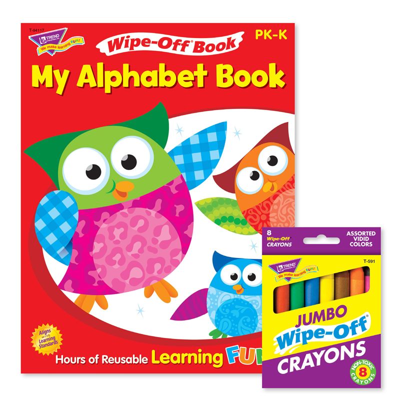 Alphabet Reusable Book Crayons