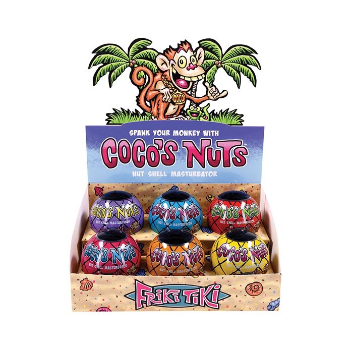 Friki Tiki Coco's Nuts Display Box - Assorted Colors Display Of 6