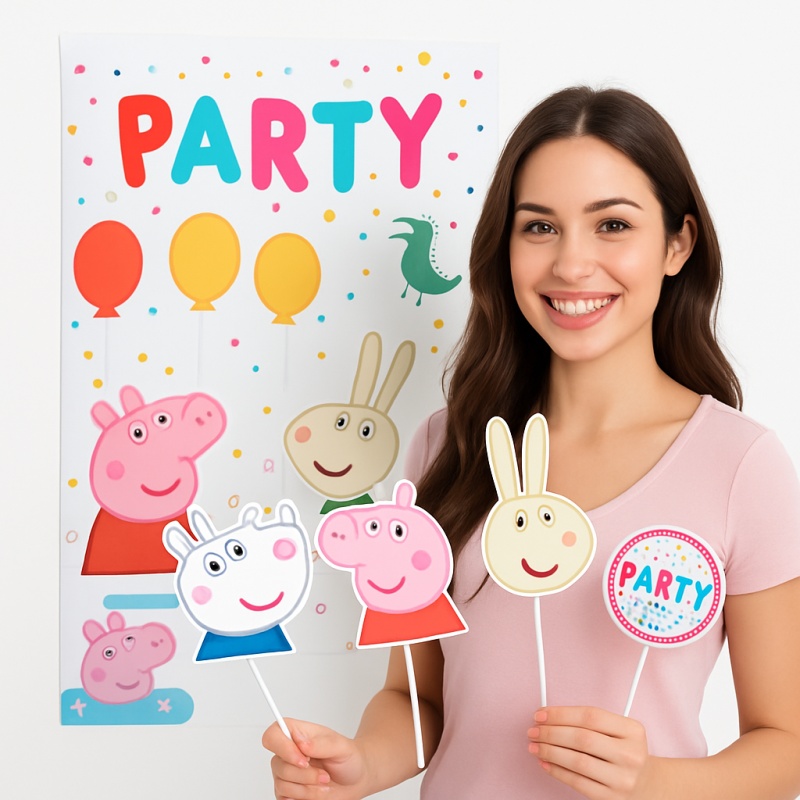 Peppa Pig Party Scene Setter Kit With Props
