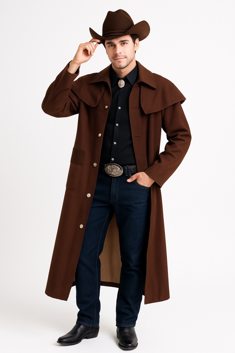 Men's Western Duster Costume Coat - Halloween Edition