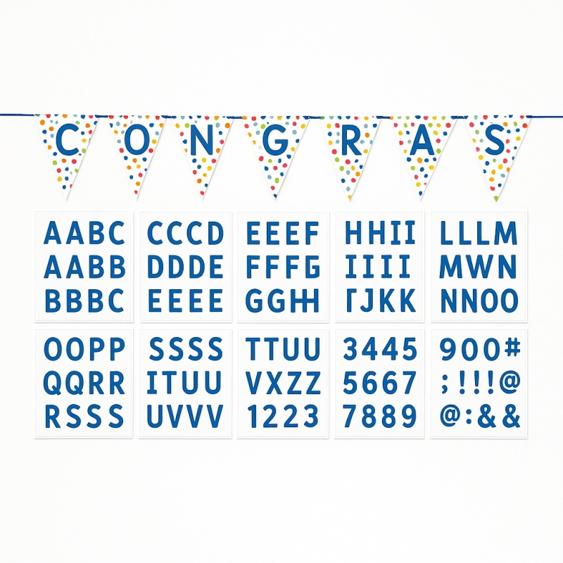 Customizable Birthday Banner Kit With Letters & Symbols
