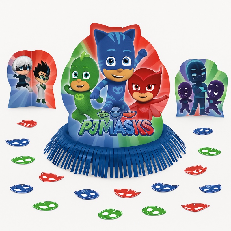 Pj Masks Table Decorating Kit - Catboy, Owlette & Gekko Centerpieces ...