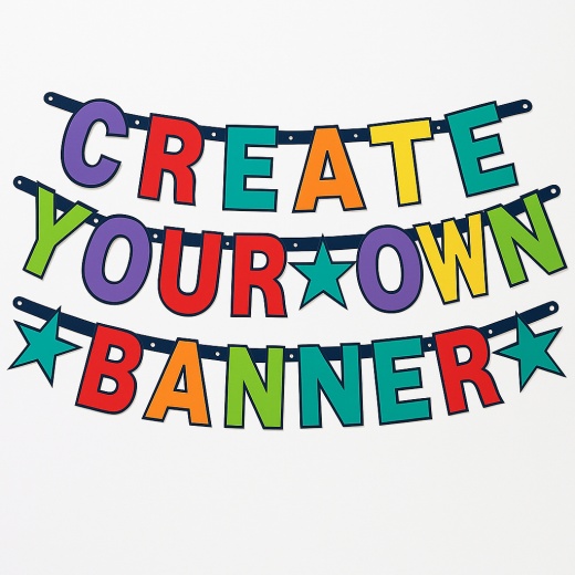 Customizable Rainbow Letter Banner Kit For Celebrations