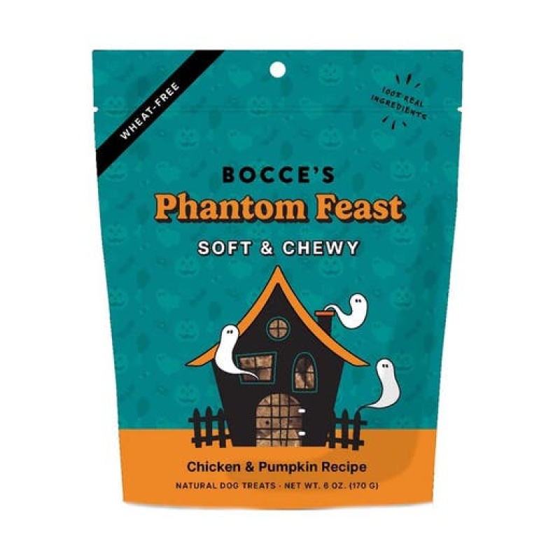 Bocce's Bakery Phantom Feast Soft & Chewy Halloween Dog Treats 6 Oz