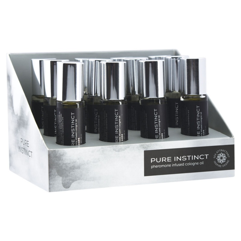 Pure Instinct Pheromone Cologne Oil For Him - 10.2Ml 12 Pc Display Set