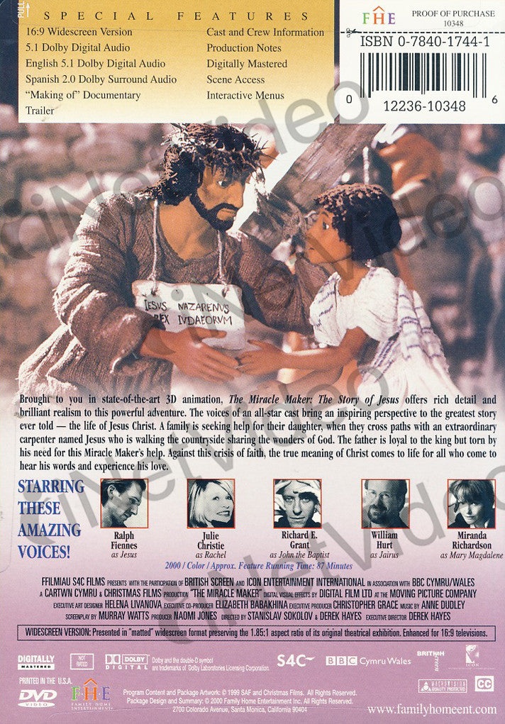 The Miracle Maker - The Story Of Jesus