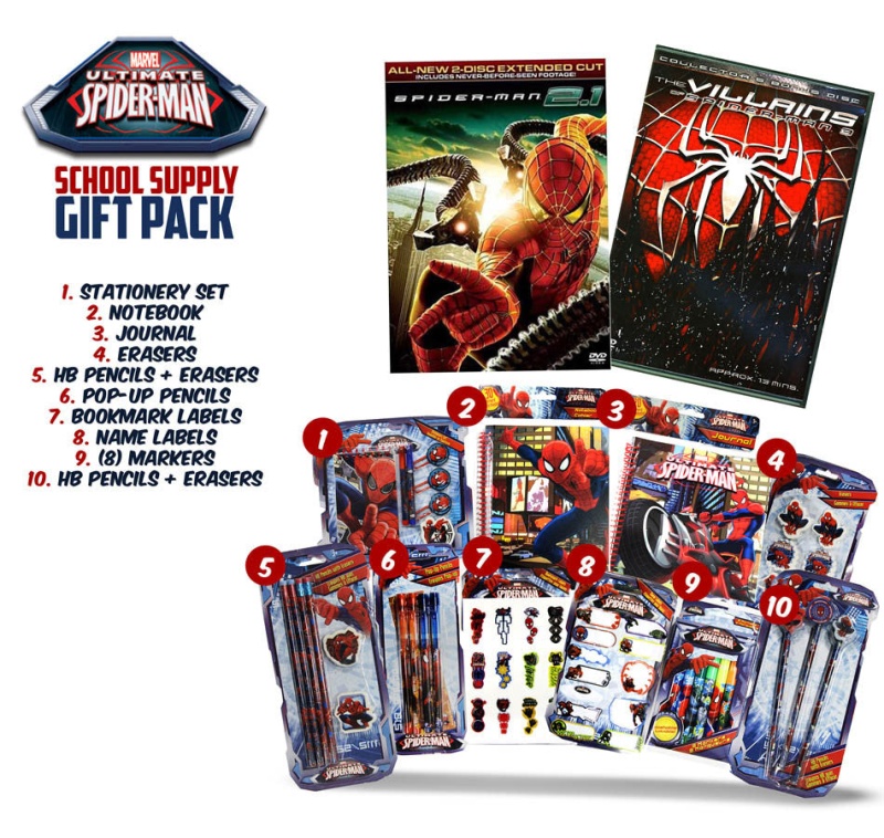Buy Spider-Man 2.1 Extended Cut DVD Online with School Supply Gift Pack