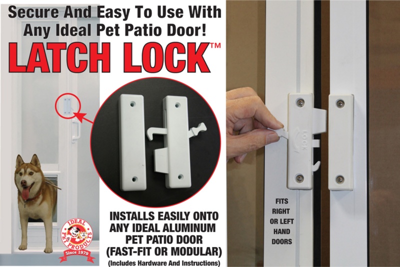 Pet Patio Door Latch-Lock (White)