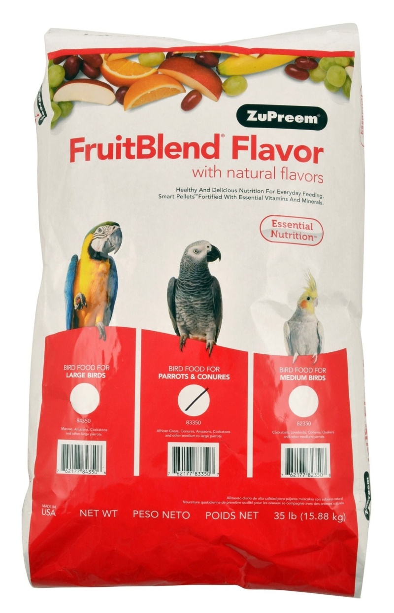 Zupreem Fruitblend Flavor Bird Food, Pellets, 35 Lb