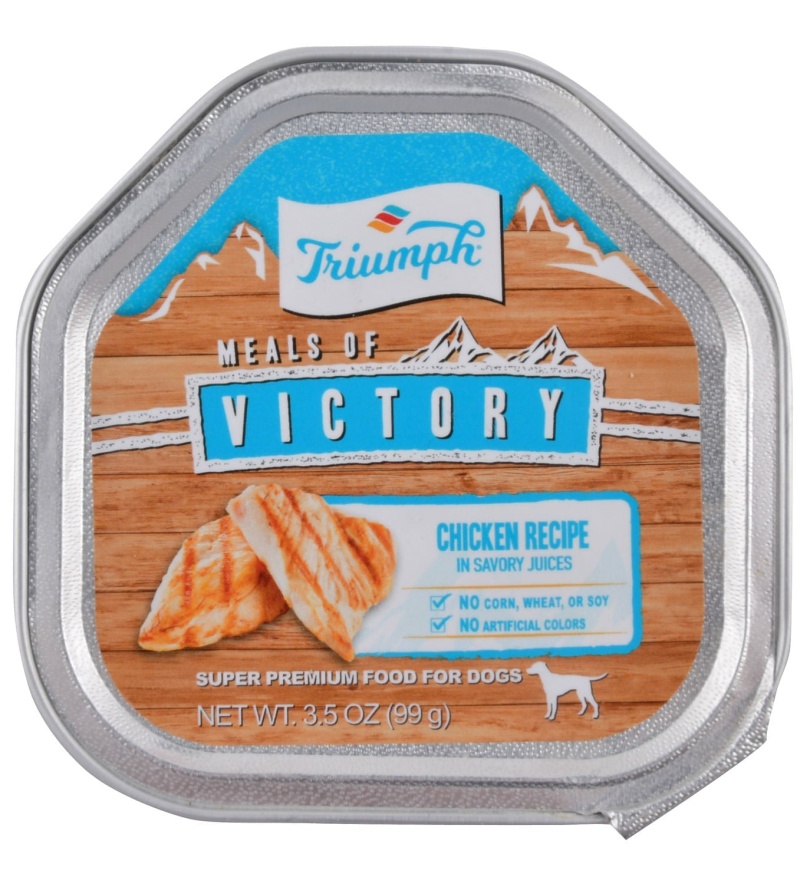 Triumph Meals Of Victory, Chicken Recipe In Savory Juices Dog Food