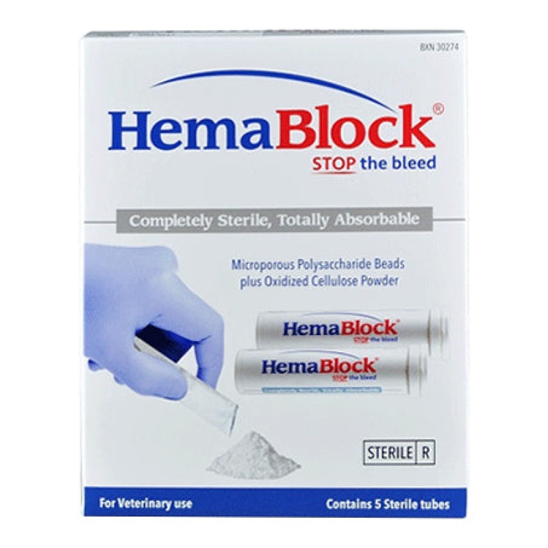 Hemablock Hemostatic Powder, 2 Gm Tube/Sachet, 5 Pk - 2 Gm Tube/Sachet ...