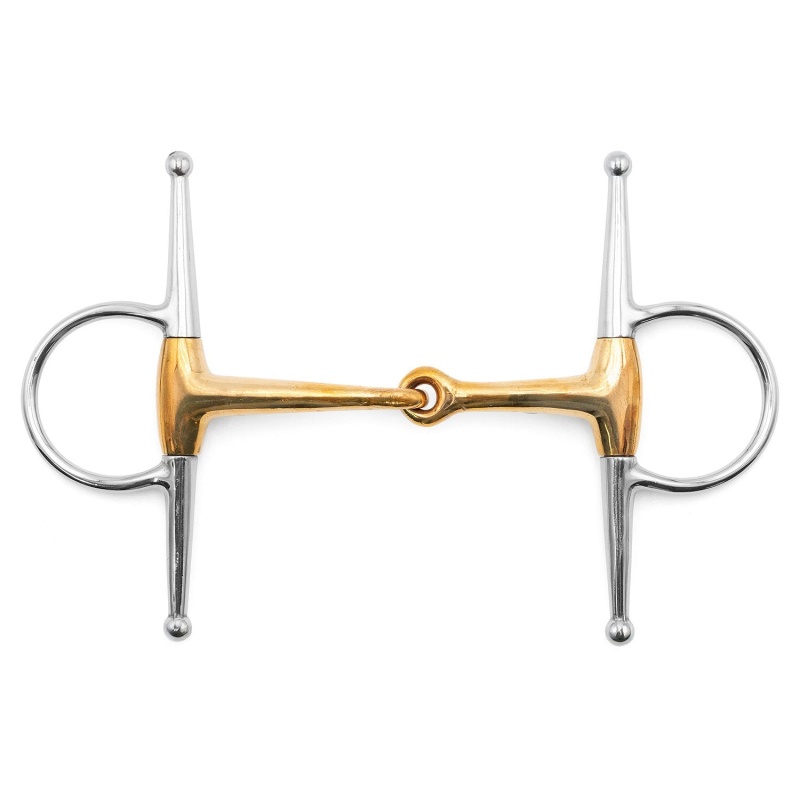Jeffers Full Cheek Snaffle Horse Bit - 5" Copper Mouth