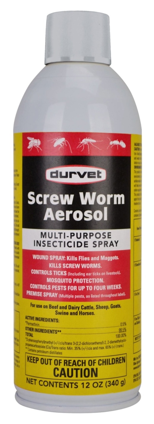 Durvet Screw Worm Aerosol, 12 Oz - Powerful Pest Control
