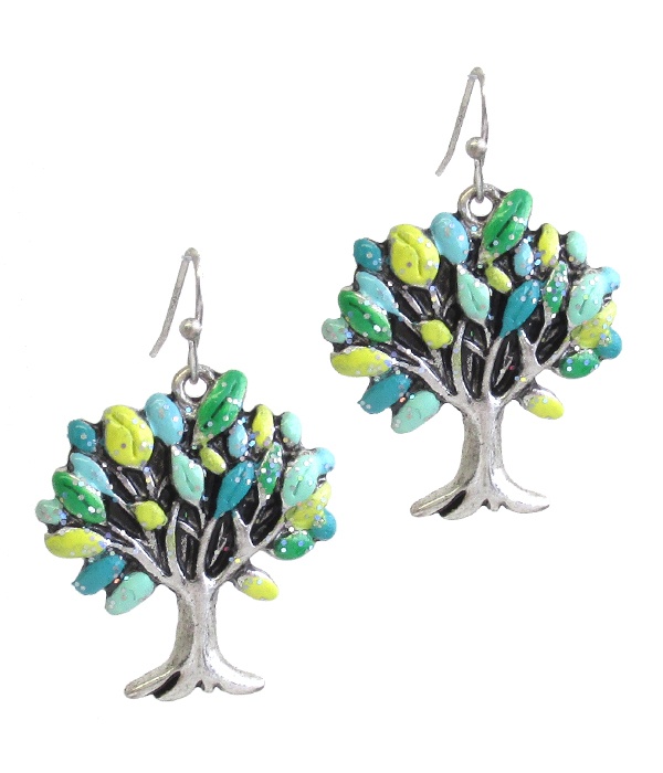 Buy Beautiful Epoxy Tree Of Life Earring Online - Wholesale Prices