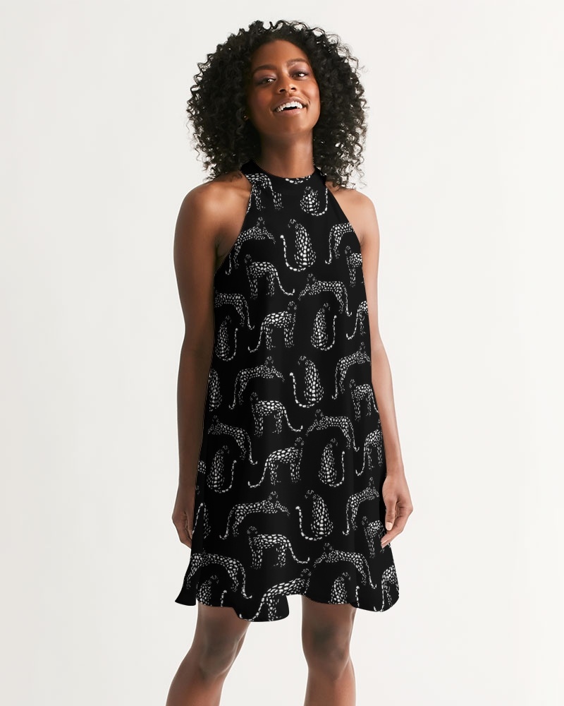 Buy Women's Halter Dress Cheetah Silhouette Online
