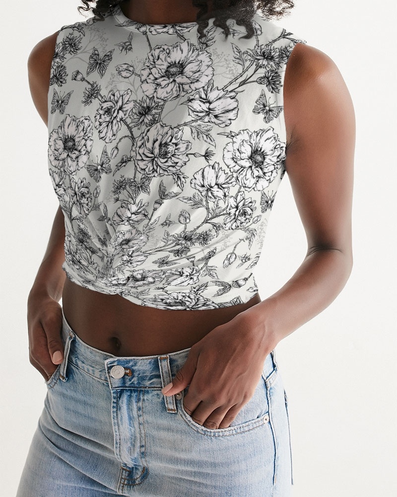 Buy Women's Twist-Front Tank Botanical Garden - Unique and Comfortable Tee