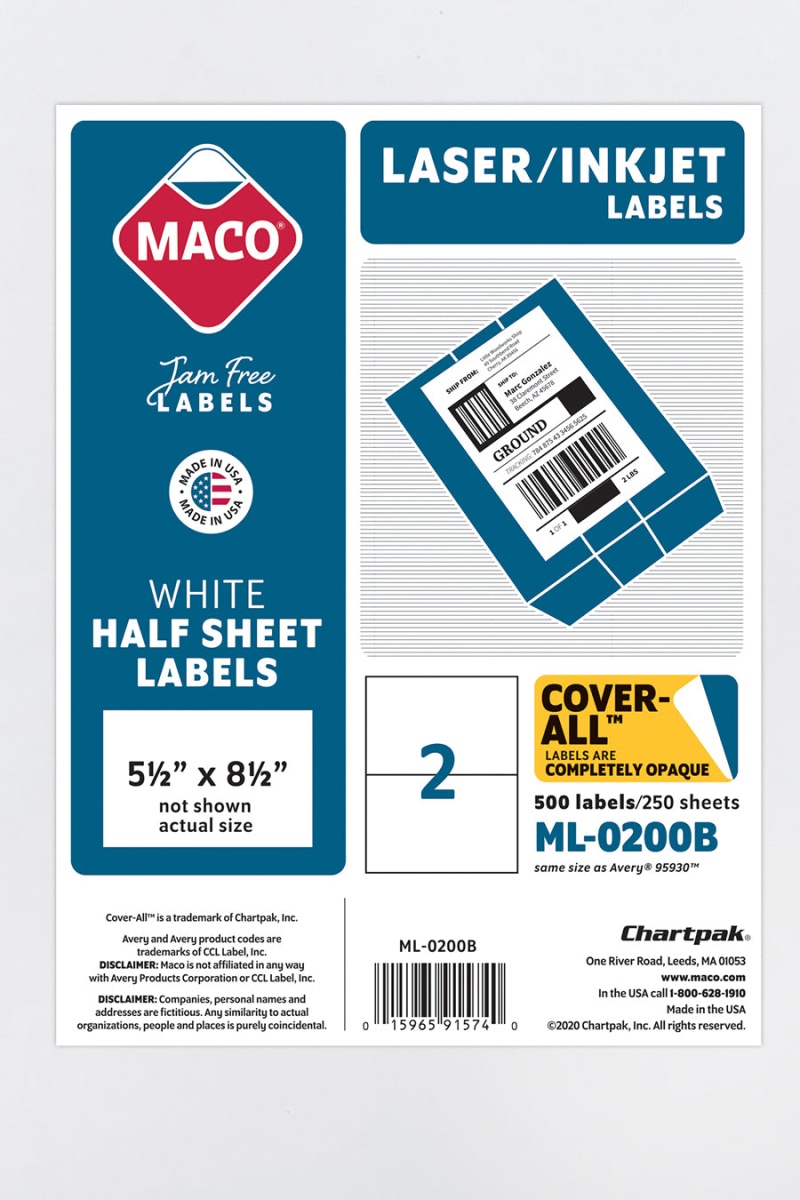 Buy Laser/Ink Jet White Internet Shipping Labels Online, 5-1/2" X 8-1/2 ...