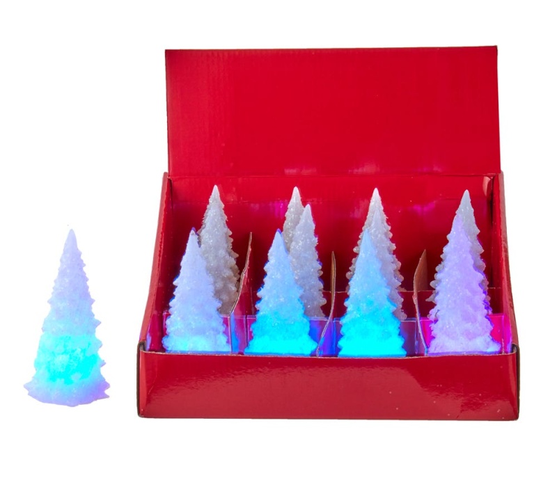 Buy Battery-Operated RGB LED Small White Glitter Tree Online