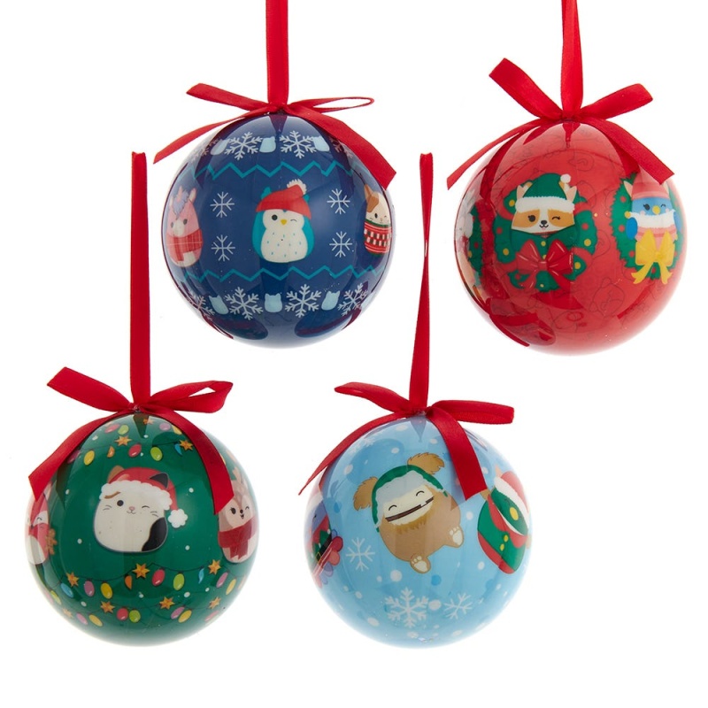 Buy 80Mm Squishmallows Decoupage Ball Ornaments, 4 Assorted Online